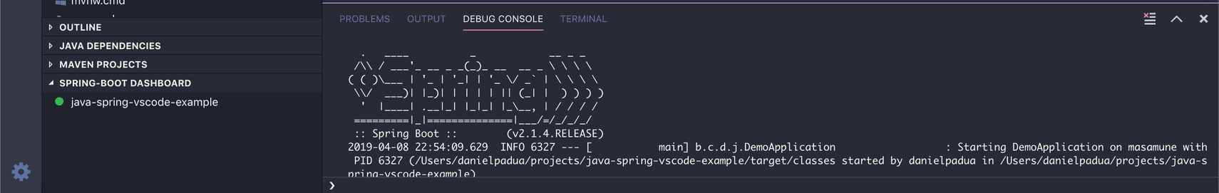 Java Spring Boot + Vscode | Daniel Padua Blog