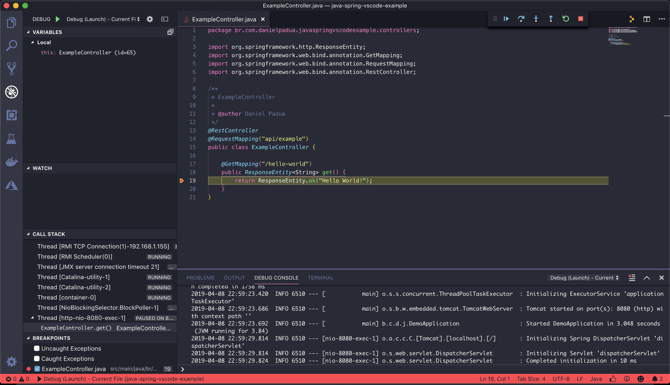 Java Spring Boot + Vscode | Daniel Padua Blog